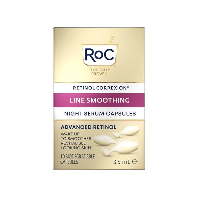 RoC Retinol Correxion Line Smoothing Night Serum Caps 10 Pieces – Pill ...