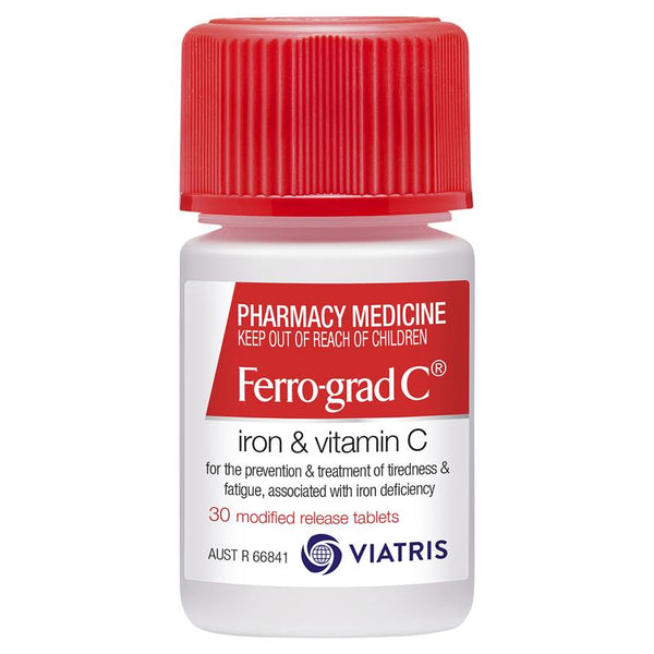 Ferro-grad C Iron & Vitamin C 30 Tablets – Pill Plus Australia