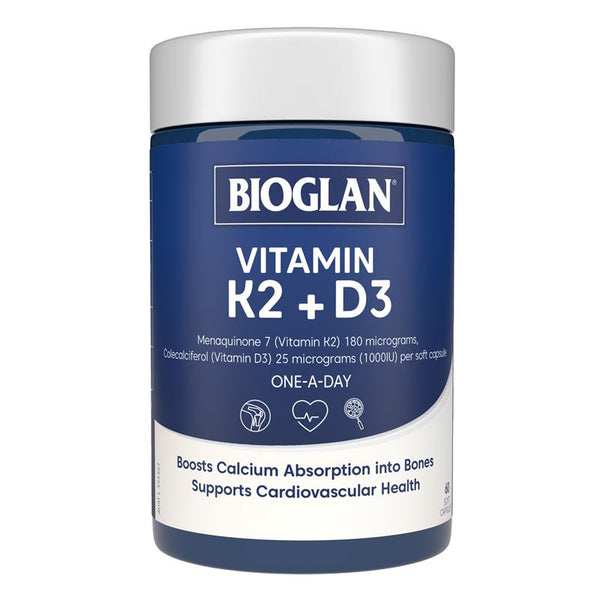 Bioglan Vitamin K2 + D3 60 Capsules – Pill Plus Australia