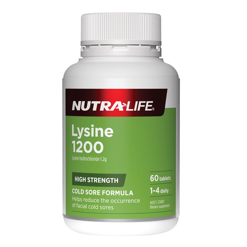 Nutra-Life Lysine 1200mg 60 Tablets – Pill Plus Australia