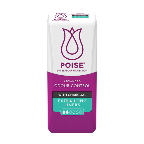 Poise Charcoal Extra Long Liner 20 – Pill Plus Australia